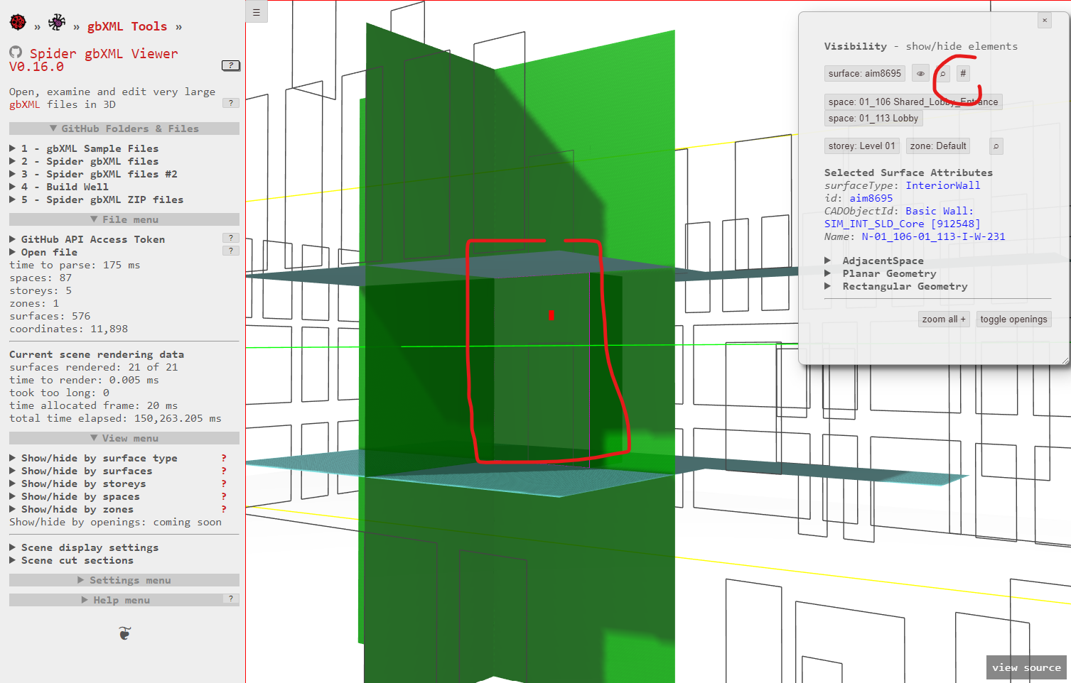 Spider Gbxml Viewer V 0 16 0 Issue 42 Ladybug Tools Spider Gbxml