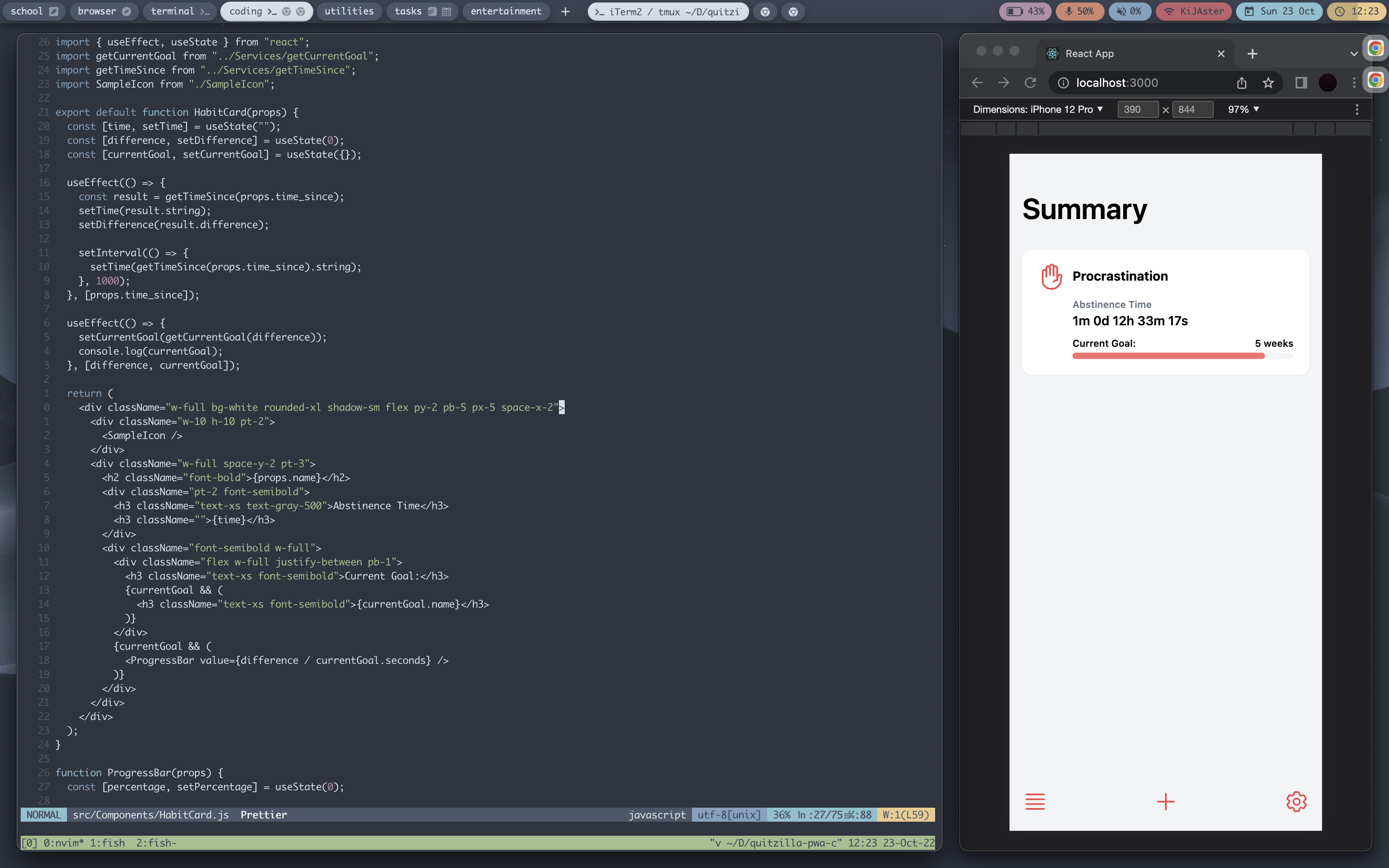 GitHub - IgnacyWie/Quitzilla-Clone: My take on reproducing the functionality and UI of app ...