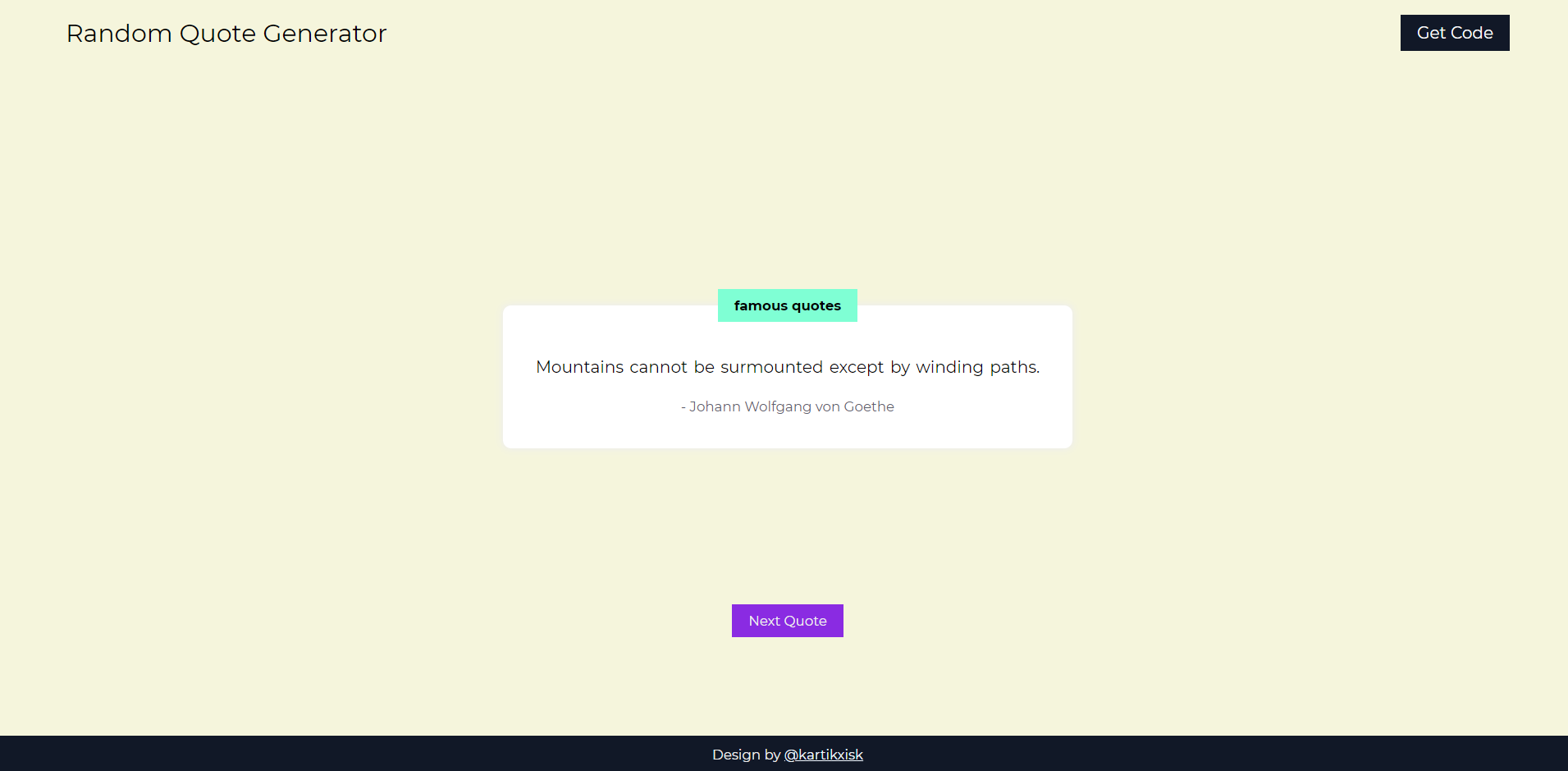 GitHub - kartikxisk/random-quote-generator: I made full responsive random quote generator. hope ...