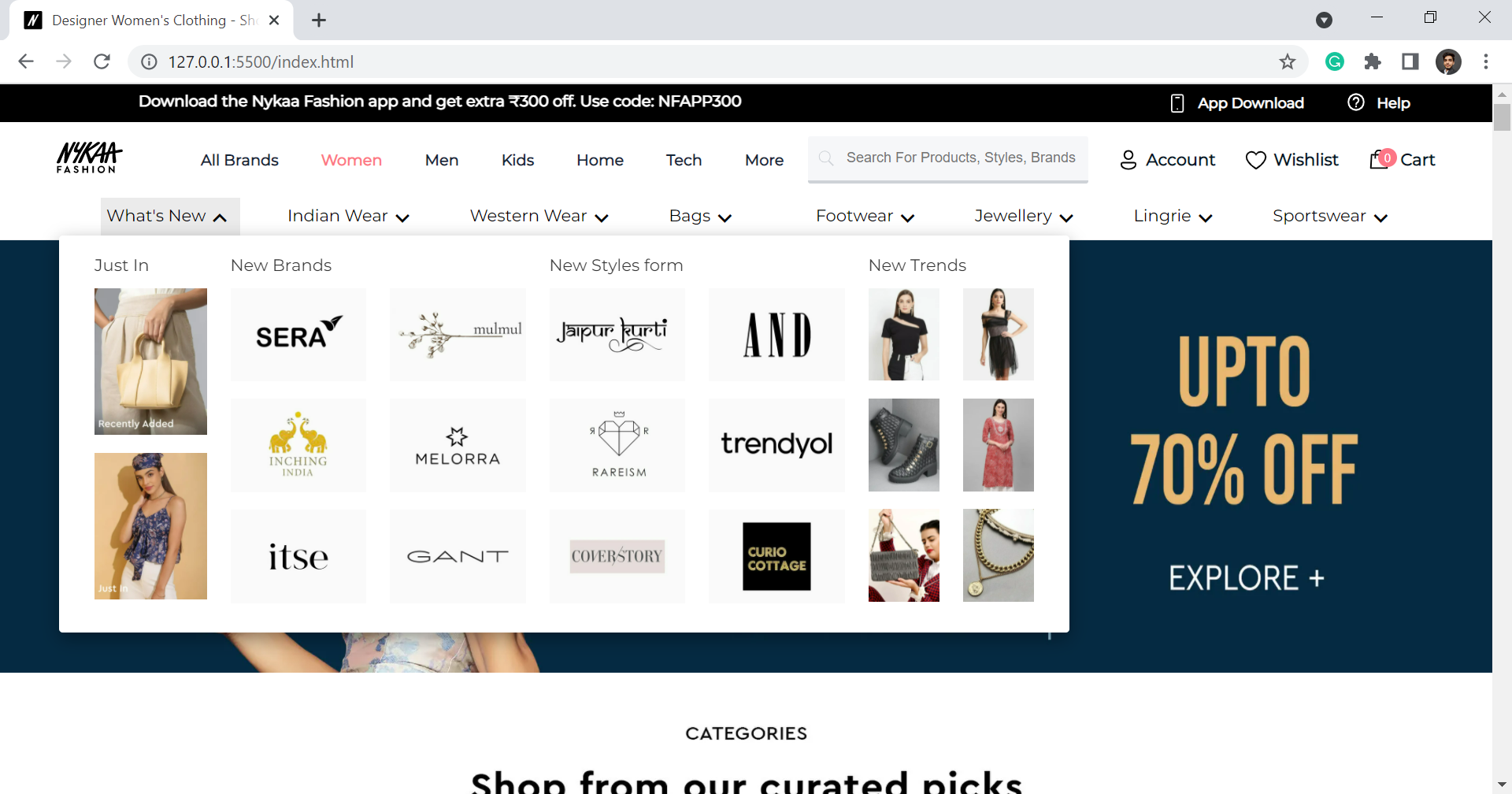 GitHub - nitesh172/NykaaFashion_Clone: It is an e-commerce website that ...