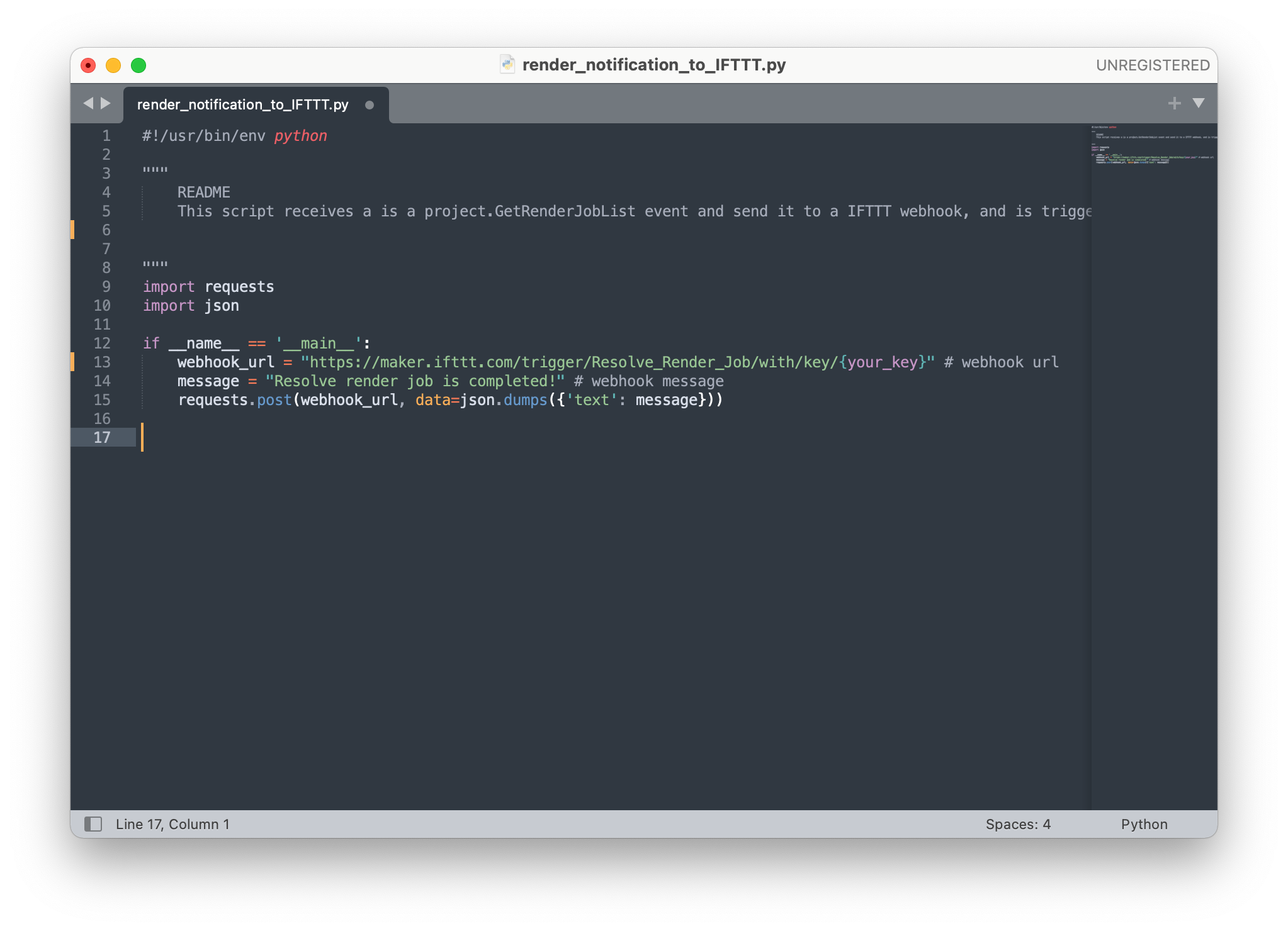 GitHub - yusuke-hata/Resolve-Render-Notification-to-IFTTT: Notification ...
