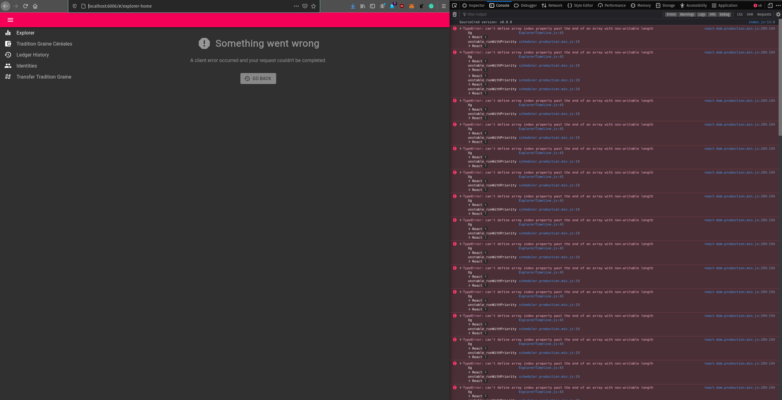 can't define array index property past the end of an array with non-writable length · Issue ...