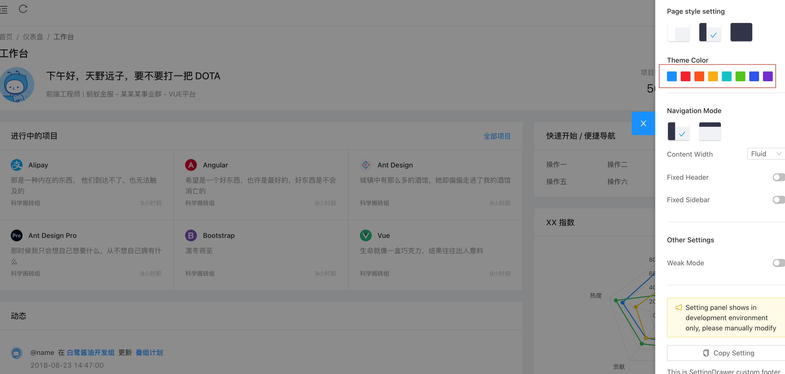 src/config/defaultSettings.js的primaryColor设为'#1890FF'设置抽屉不会勾选 · Issue #1270 · vueComponent/ant ...