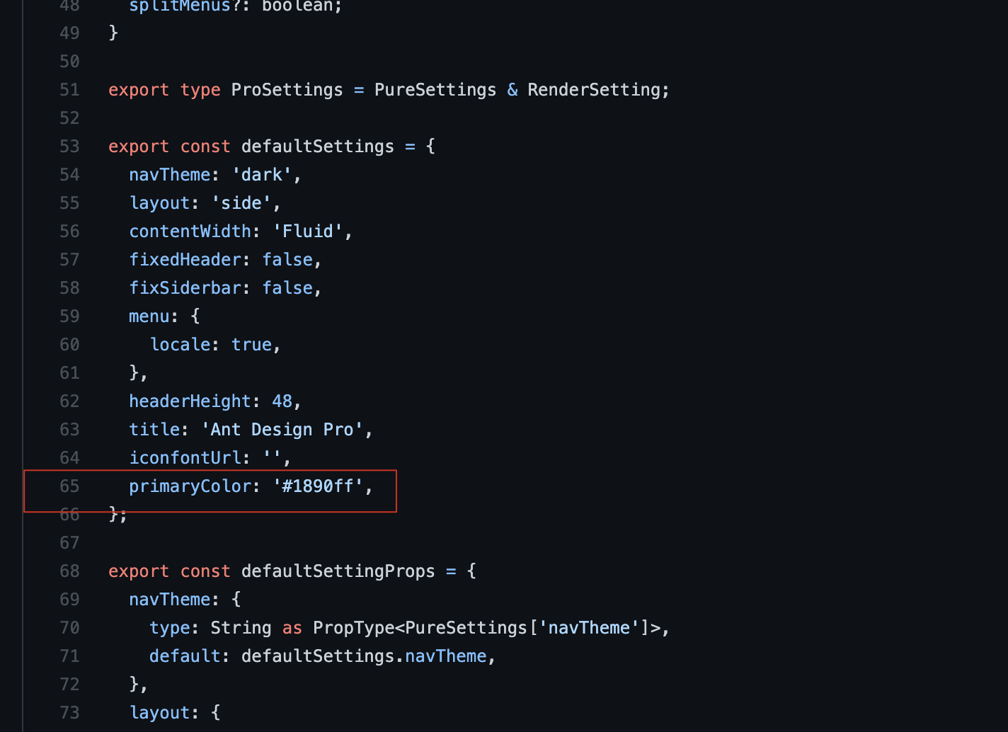 src/config/defaultSettings.js的primaryColor设为'#1890FF'设置抽屉不会勾选 · Issue #1270 · vueComponent/ant ...
