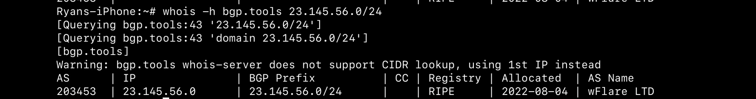Show country code when querying an ASN or IPs · Issue #71 · bgptools/issues · GitHub