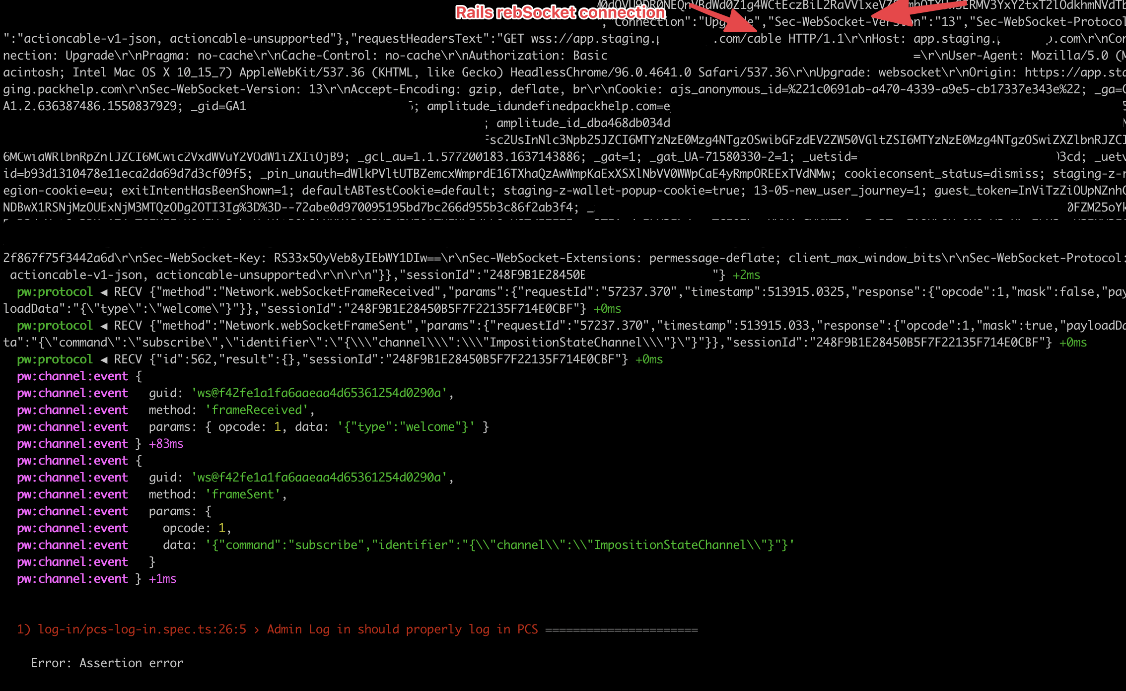Bug Assertion Error Without Message On Any Action Probably When Page Uses Websockets · Issue