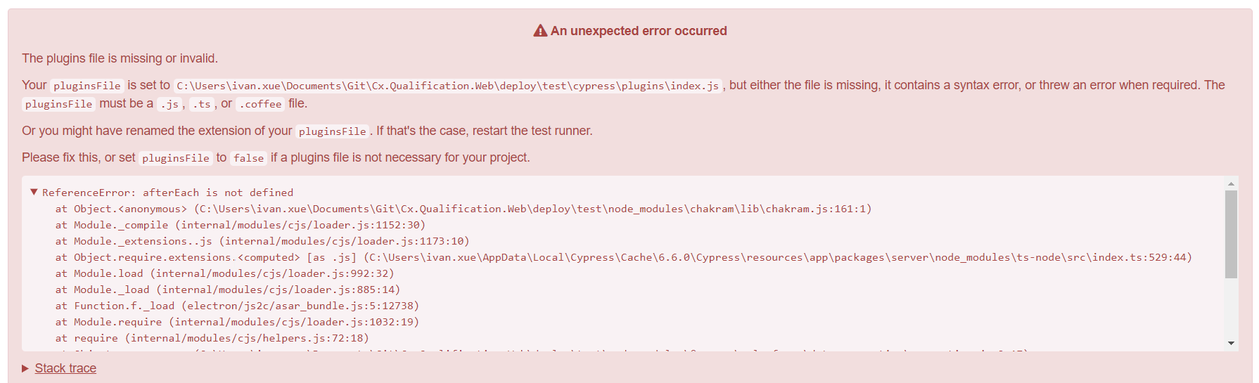 Cypress reports error when loading third-party library · Issue #15896 · cypress-io/cypress · GitHub