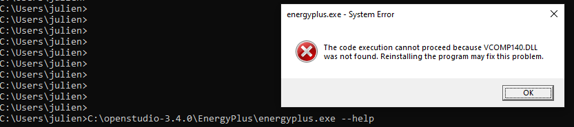 OpenStudio 3.4.0 installer cannot run E+ simulation on windows · Issue #4581 · NREL/OpenStudio ...