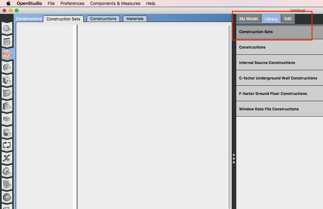 Constructions Tab - While Construction sub tab is "Construction Sets" in library still called ...