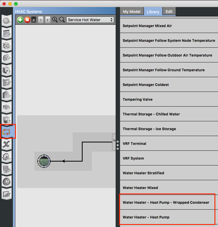 Water Heat Trank associated with Heat Pump Water Heater can't be dragged from My Model to Plant ...