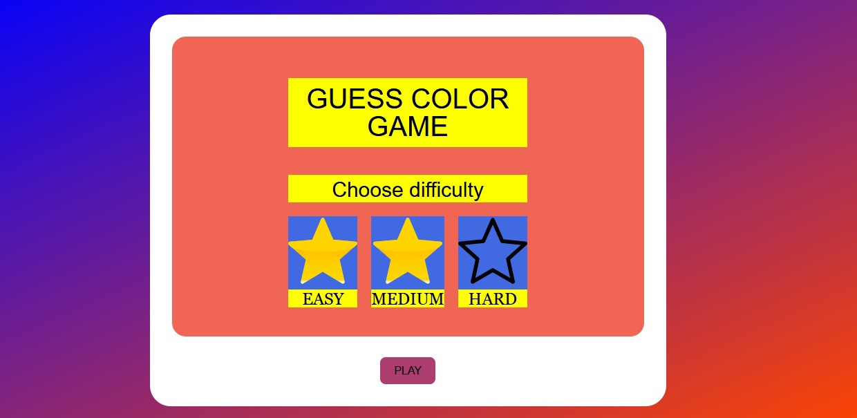 GitHub - MoltenOne/ColorGuess: Vue pet project Guess Color Game