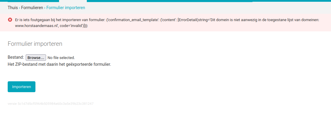 Importing an exported form with unknown domain in HTML content fails · Issue #1432 · open ...