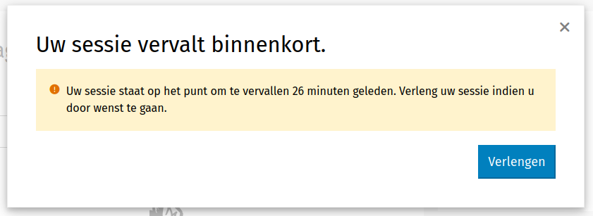 SDK session timeout dialogue shows time in the past when long open ...