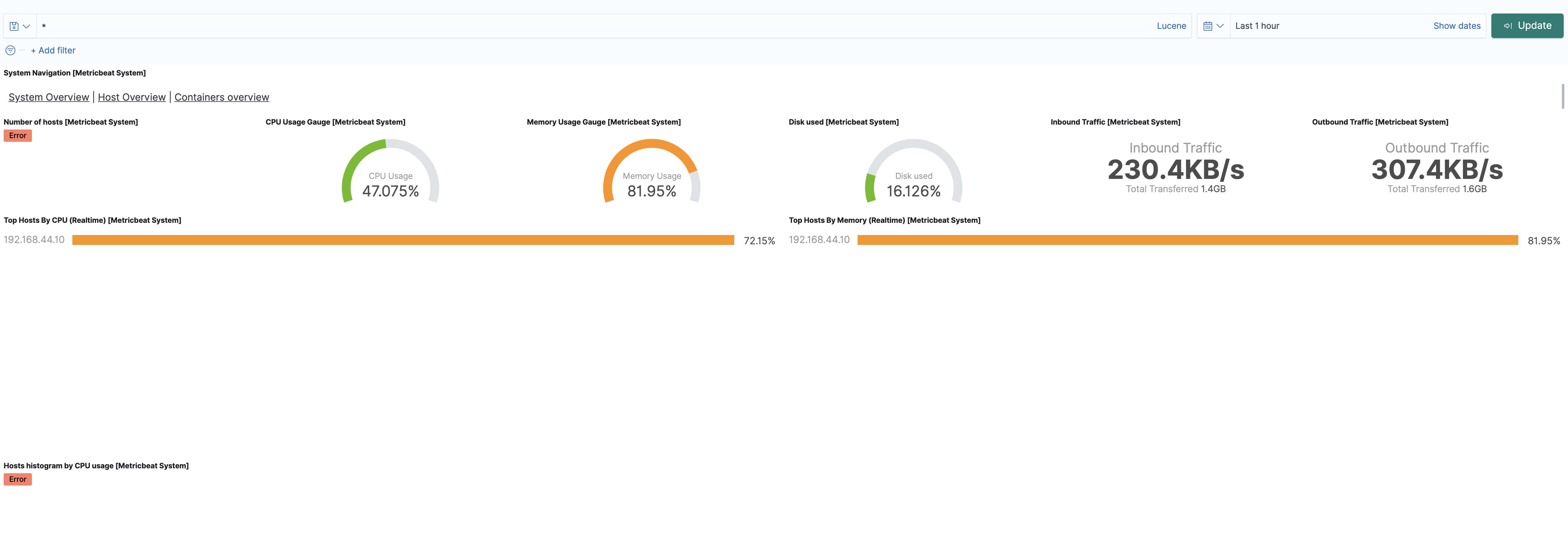 Metricbeat dashboards broken after upgrading Kibana from 6.8 to 7.{11|12} · Issue #100992 ...