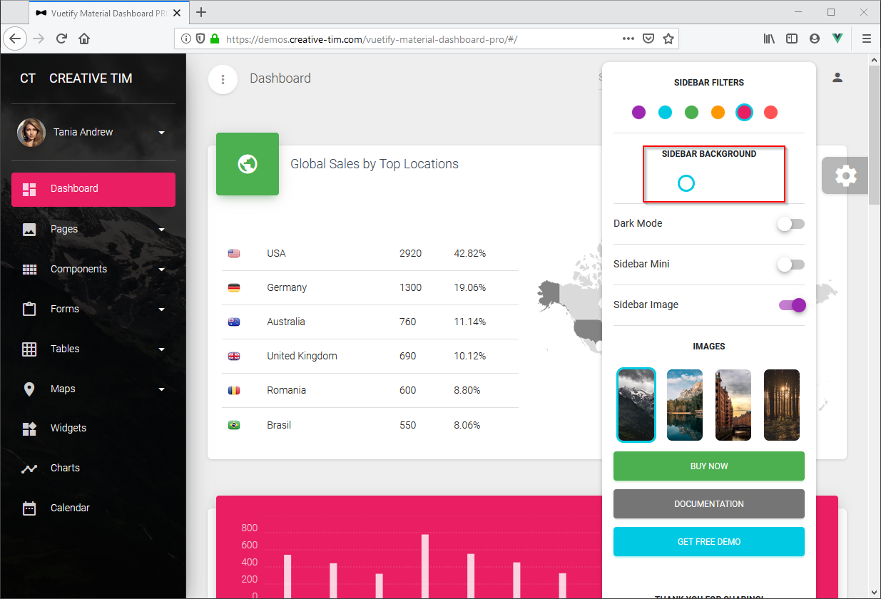 [Bug] Sidebar background options are not visible in Firefox · Issue #6 · creativetimofficial/ct ...