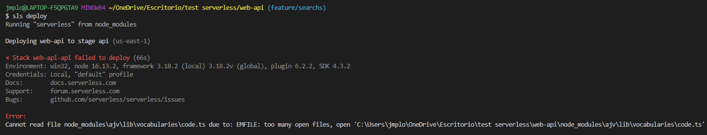 Problem sls deploy · Issue #11124 · serverless/serverless · GitHub