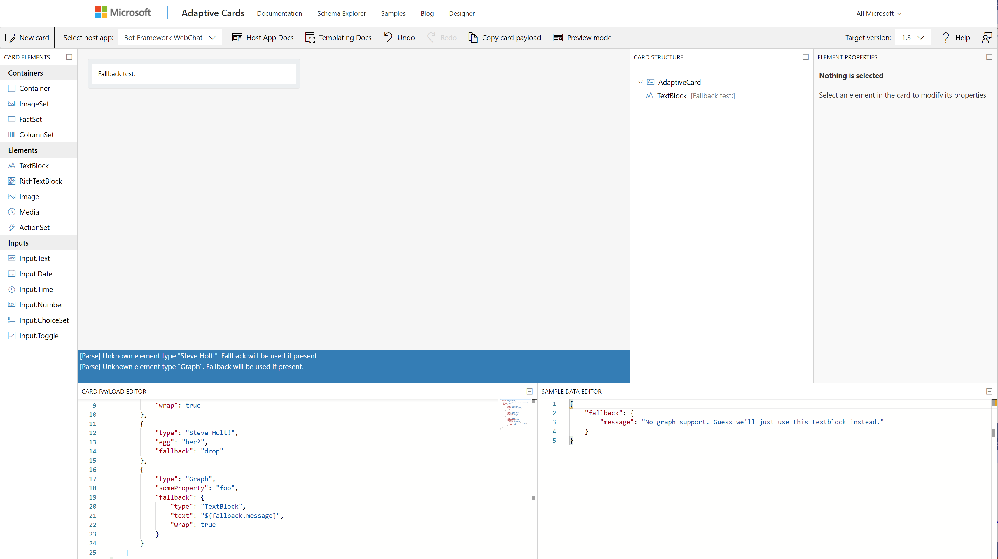 [Designer] Fallback Elements Not Being Displayed · Issue #5797 ...