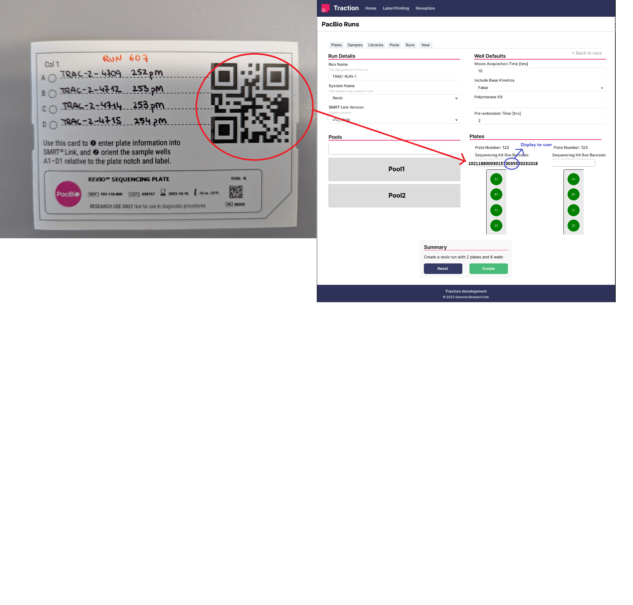 DPL-805 Display serial number on run show page for revio plates · Issue ...