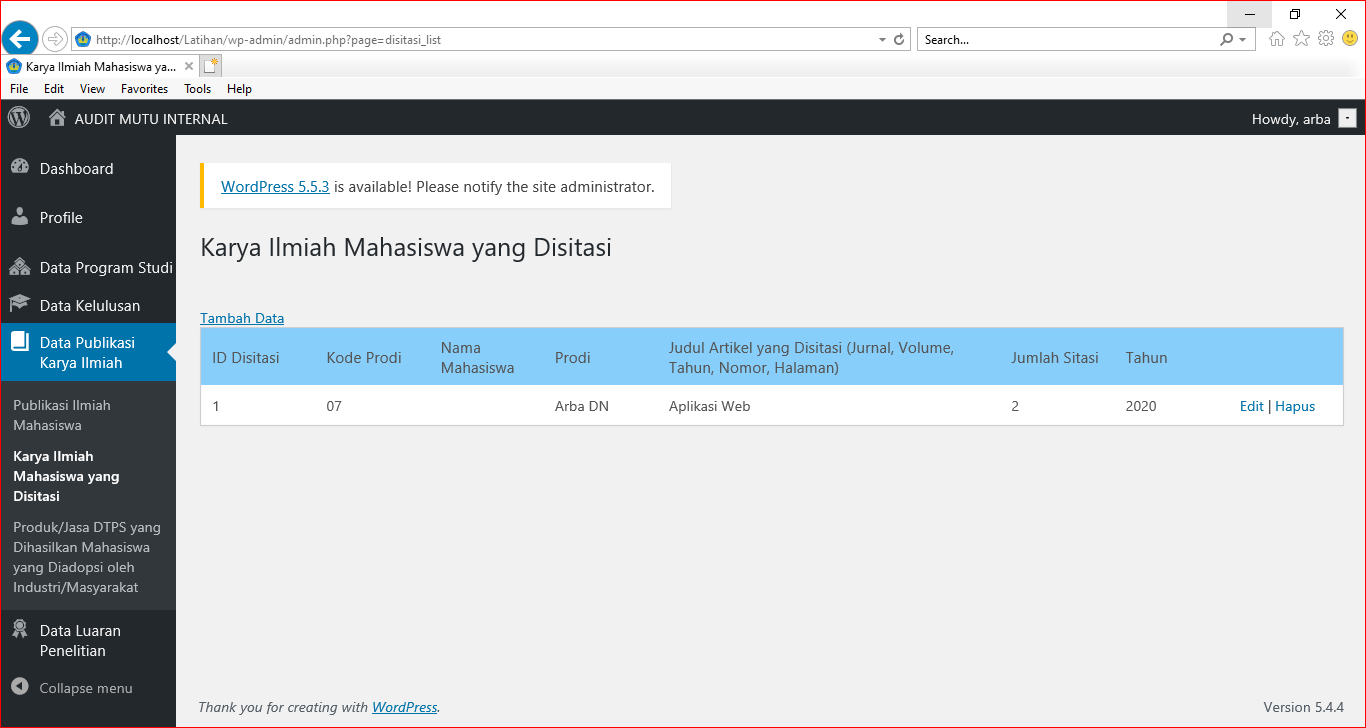 GitHub - 1807051015ArbaDharmaNugraha/ami_ilmukomputer: Audit Mutu ...