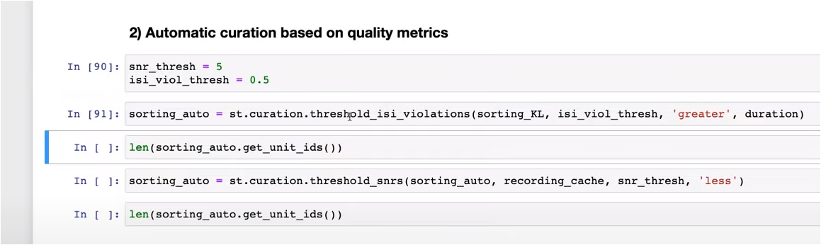 Automatic curation · Issue #606 · SpikeInterface/spikeinterface · GitHub