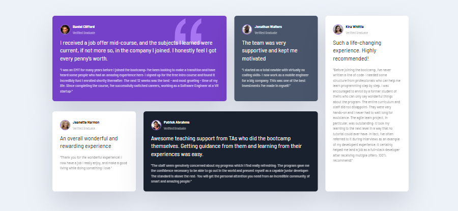 GitHub - arinmandal/Testimonials-grid-section