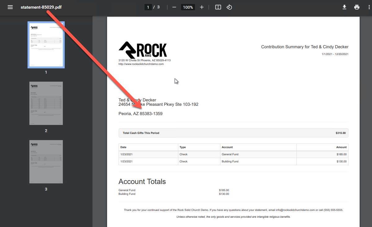 Contribution Statement Address Not Correct When Multiple 'Mailing' Addresses · Issue #4866 ...