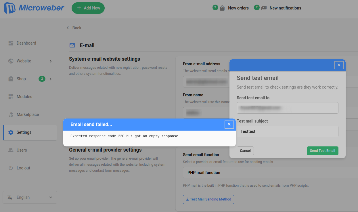 How to setup SMTP for "PHP mail function"? · Issue #878 · microweber/microweber · GitHub