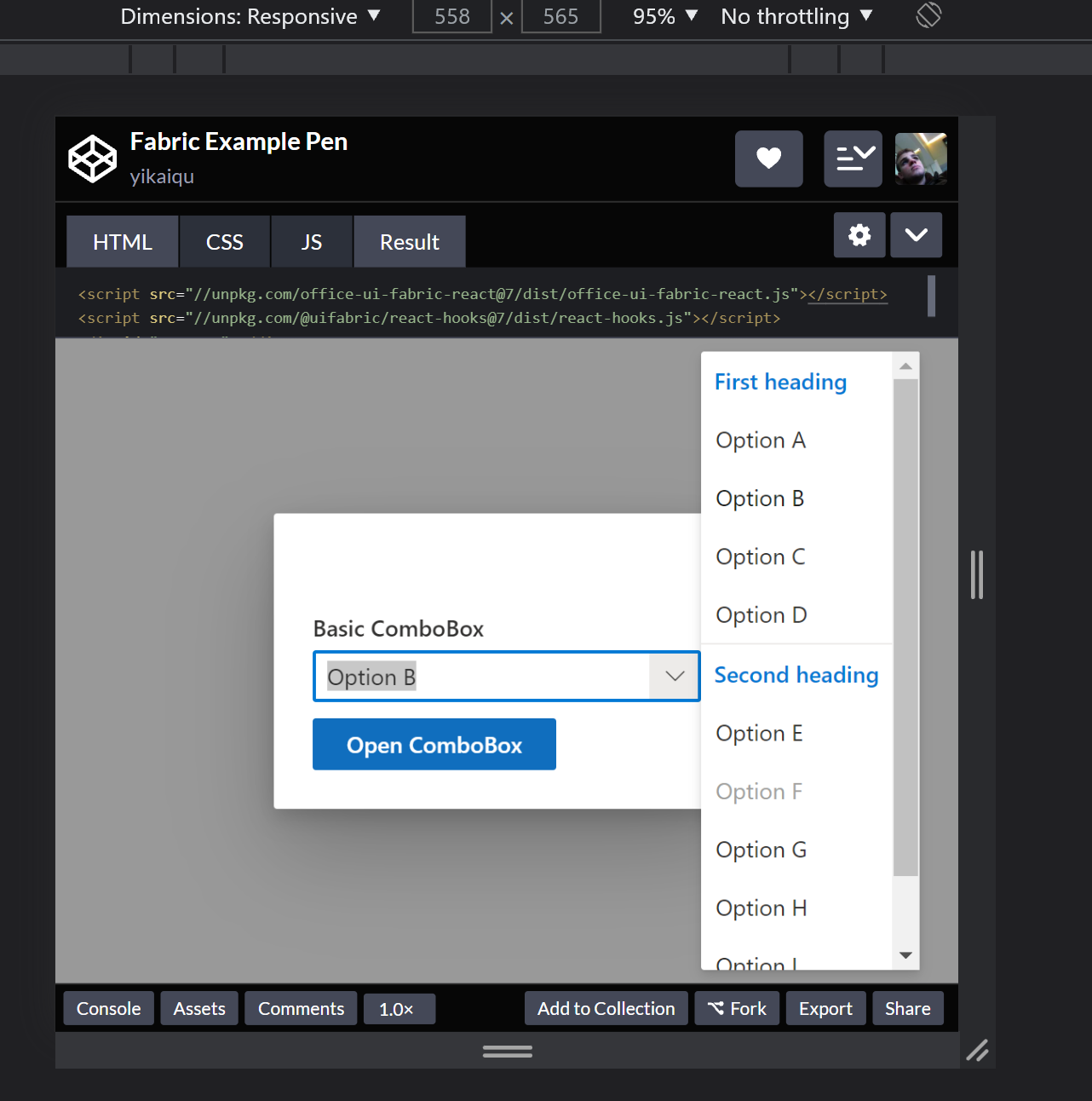 In mobile mode, when the Combobox is placed in the Dialog box, the ...