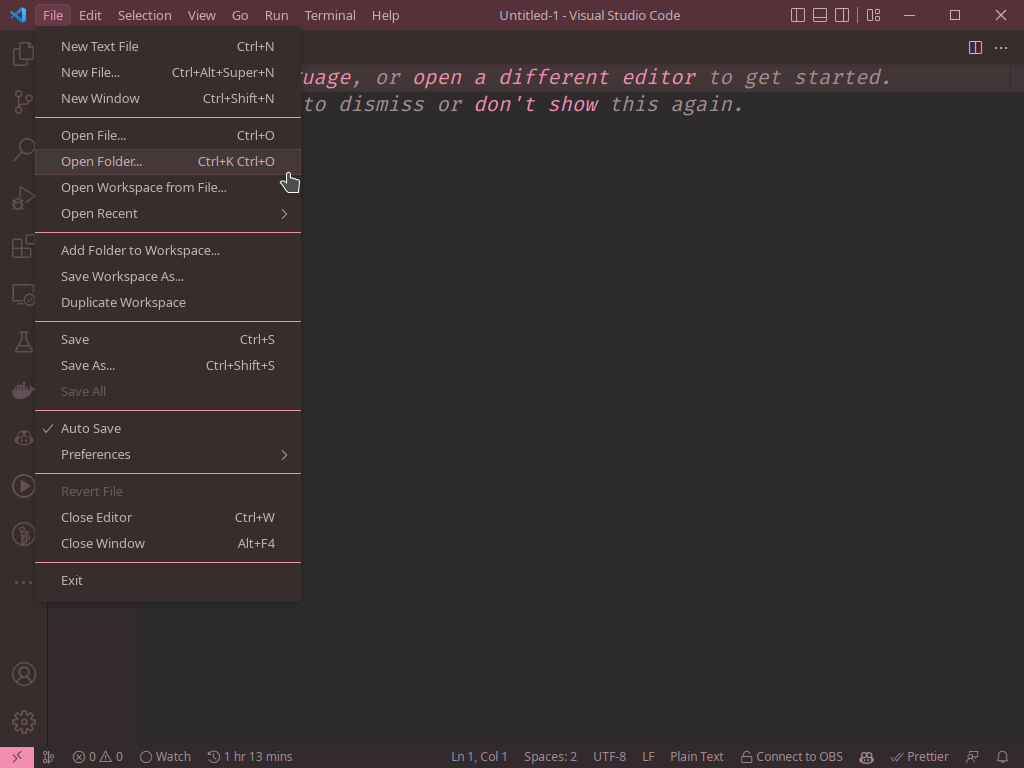merge `Open File` and `Open Folder` into one · Issue #162632 · microsoft/vscode · GitHub