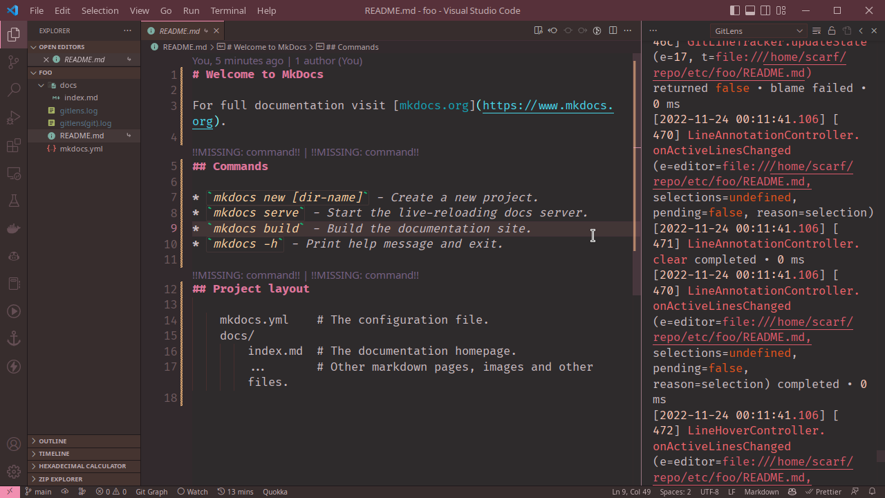 `!!MISSING: command!! | !!MISSING: command!!` on symlink's markdown headings · Issue #2209 ...