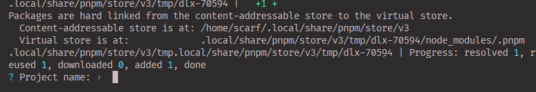 `Project name:` field not showing for `pnpm create vite` on vscode terminal · Issue #11086 ...