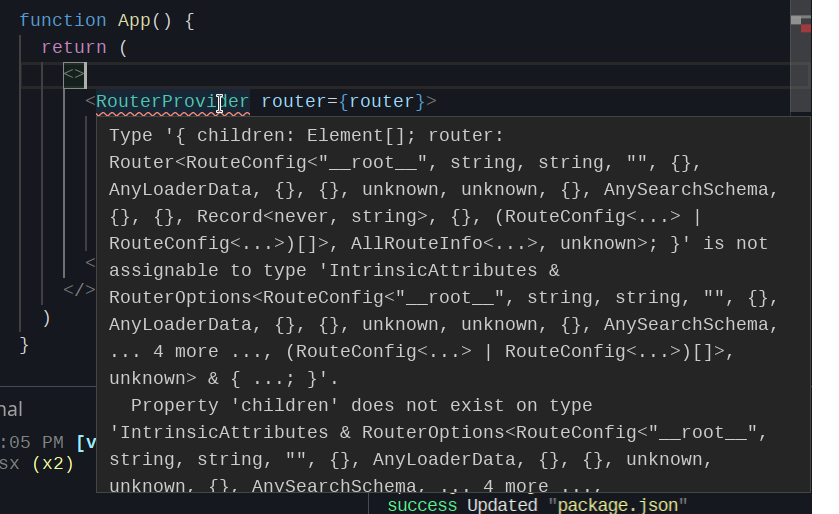 Quick start fails with `Property 'children' does not exist on type` · Issue #425 · TanStack ...
