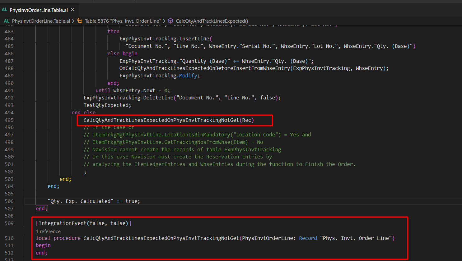 [Event Request] Table 5876 - CalcQtyAndTrackLinesExpectedOnPhysInvtTrackingNotGet · Issue #5399 ...