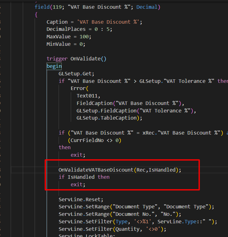 [Event Request] Table 5900 - OnValidate VAT Base Discount % OnValidateVATBaseDiscount · Issue ...