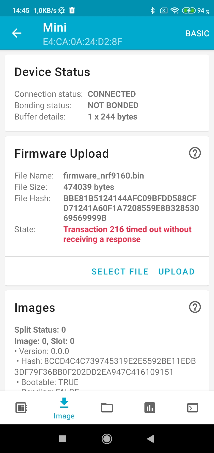 Transaction xxx timed out without receiving a response · Issue #58 · NordicSemiconductor/Android ...