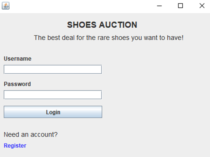 GitHub - basazard/ShoesAuction: Create Read Update Delete Object Oriented Programming Java ...