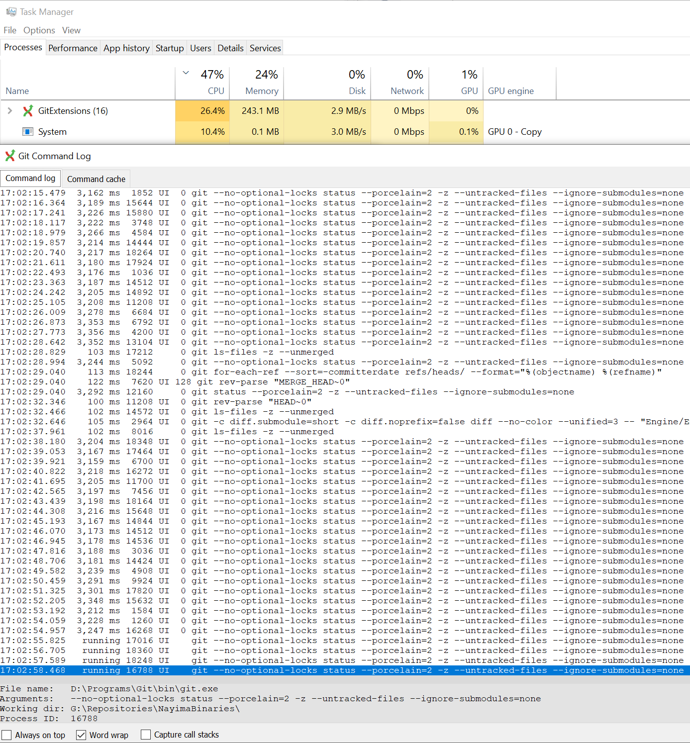 Too much CPU and RAM usage · Issue #6732 · gitextensions/gitextensions · GitHub