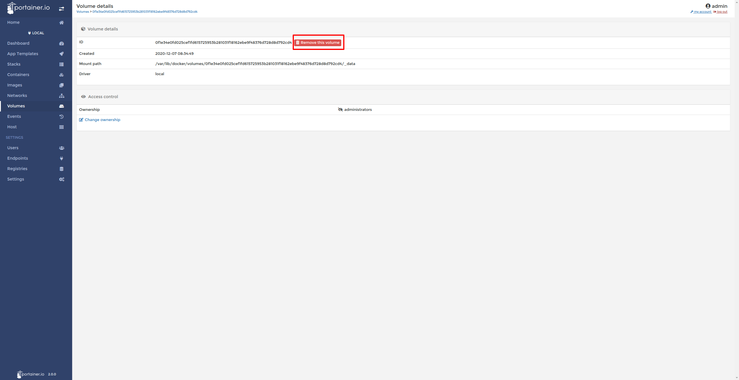 Request confirmation upon volume removal · Issue #4563 · portainer/portainer · GitHub