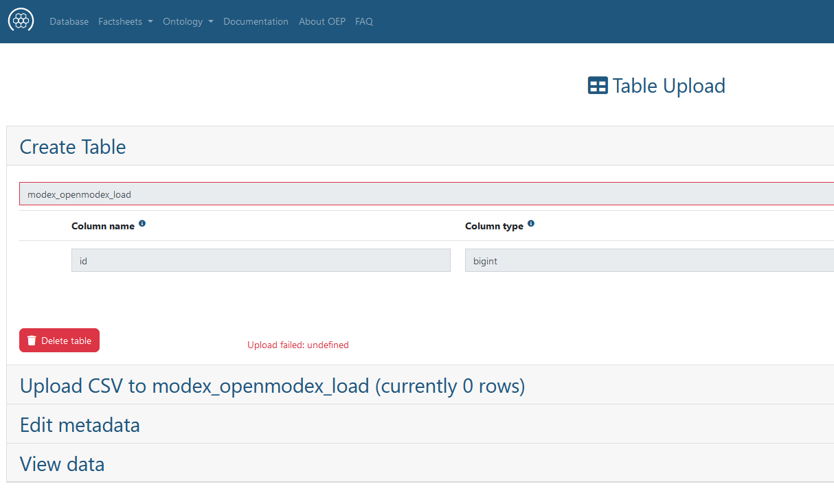 Delete table in OEP model draft fails using Wizard · Issue #918 · OpenEnergyPlatform/oeplatform ...