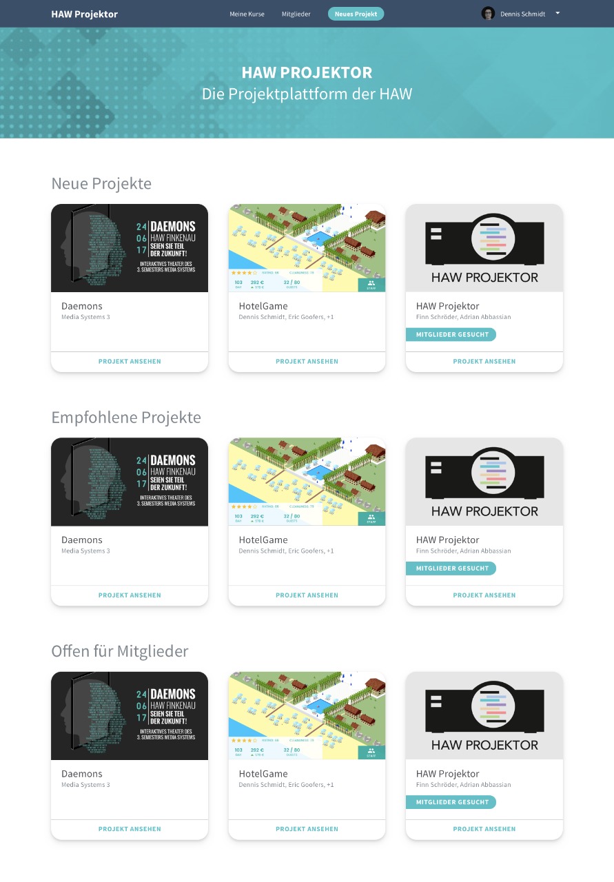 Redesign: Navbar · Issue #8 · MediaSystems/projektor · GitHub