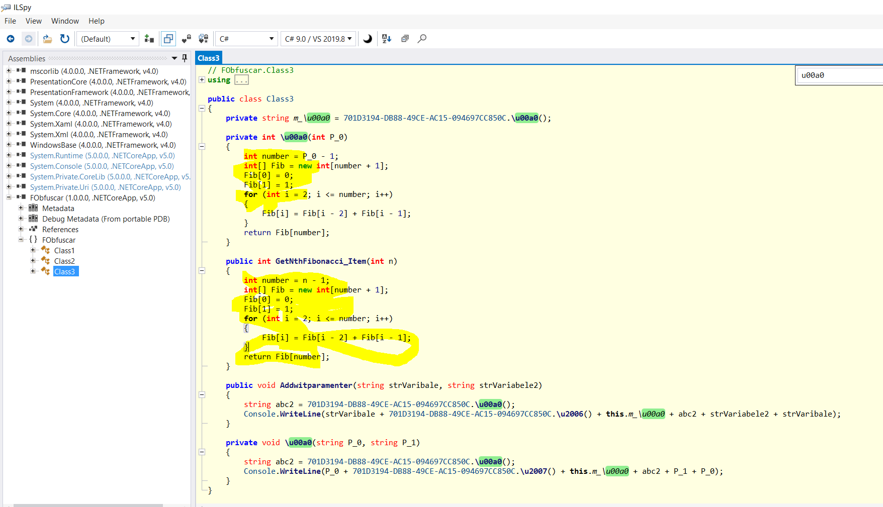 Not able to Obfuscated the Method Body.... could you please correct me ...