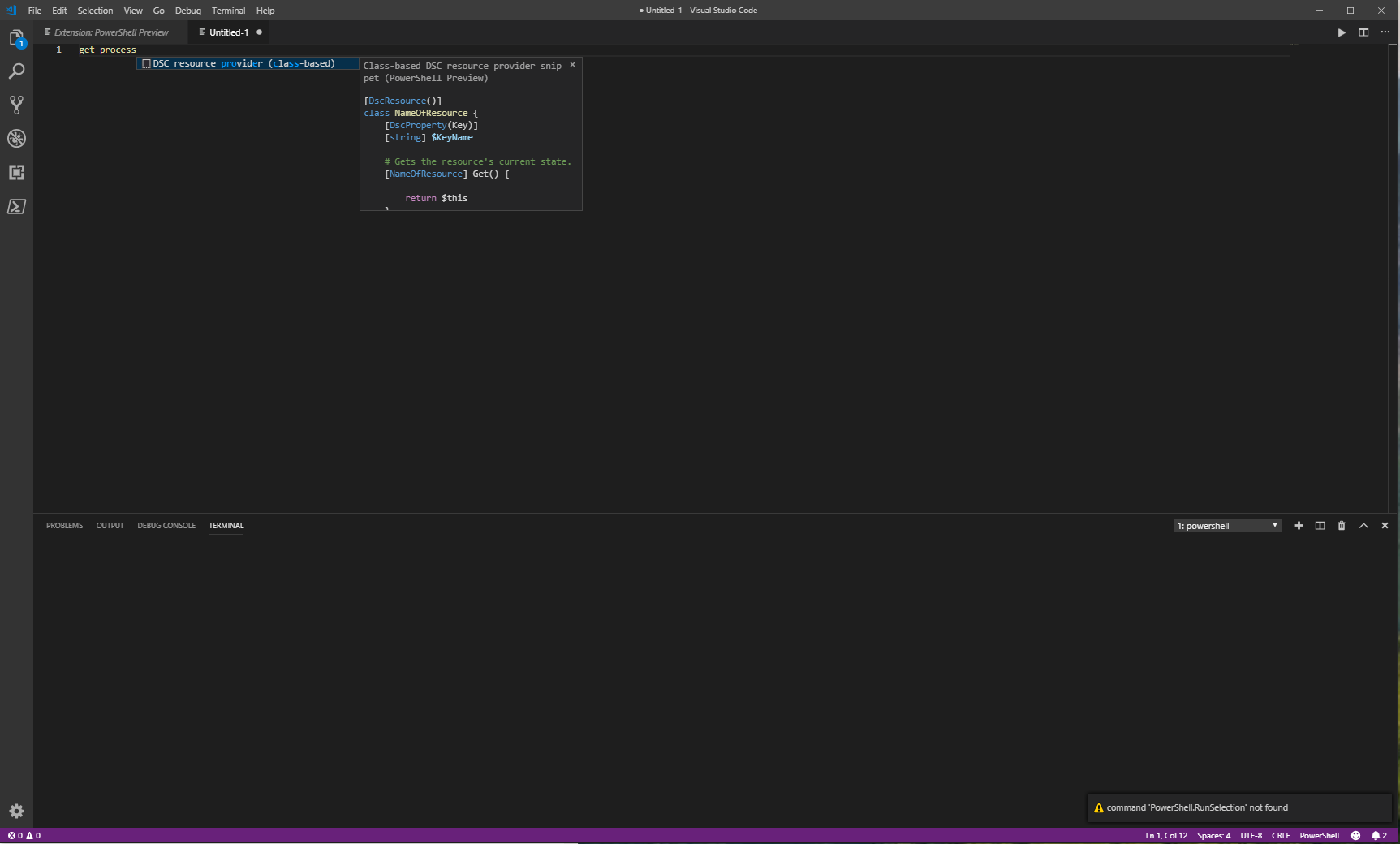 F8 key command 'PowerShell.RunSelection' not found · Issue #1672 · PowerShell/vscode-powershell ...