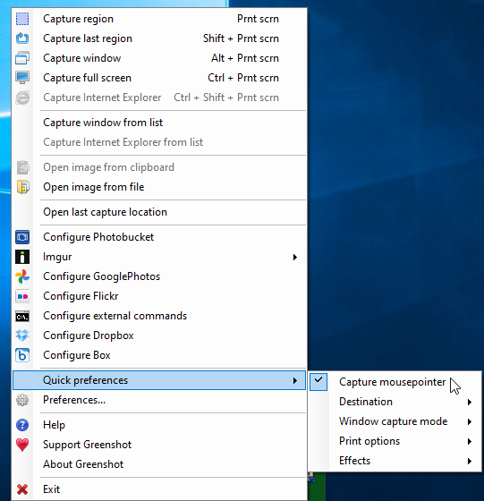 Capture with cursor and mouse hover · Issue #501 · greenshot/greenshot · GitHub