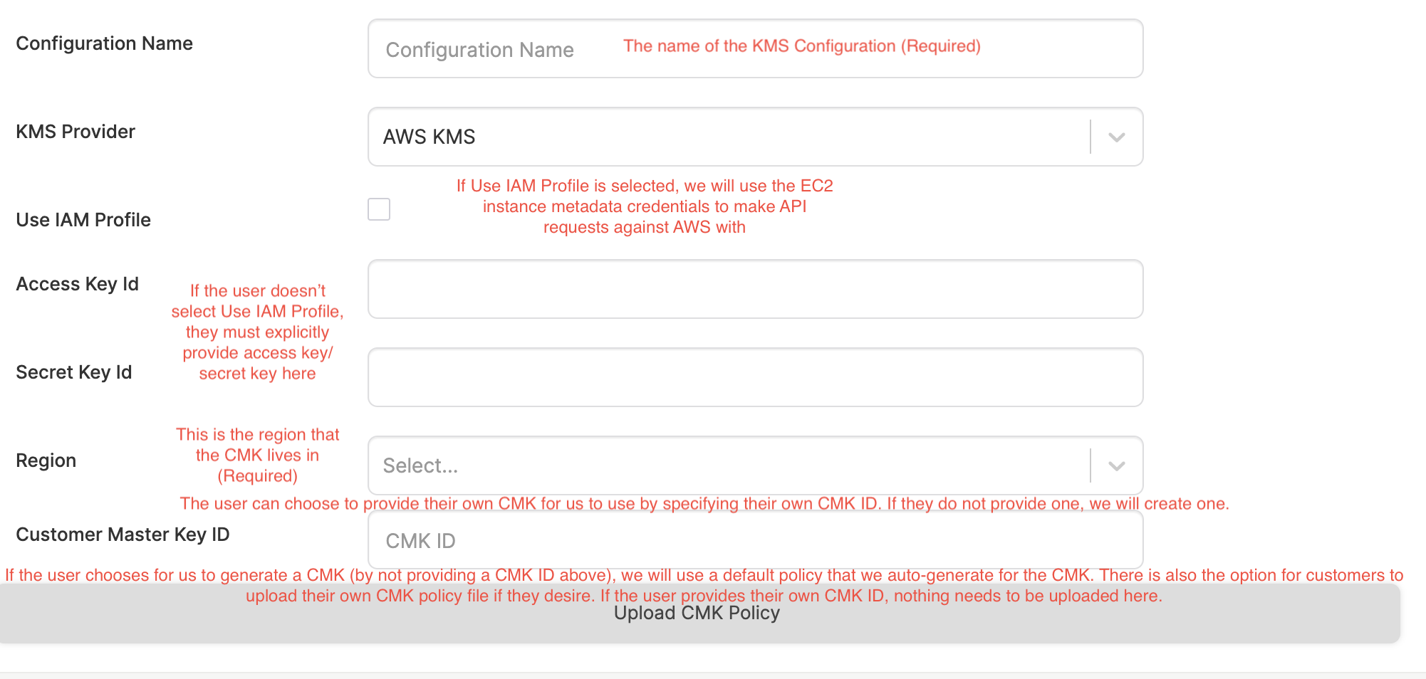 [Platform] Add tooltips to KMS Configuration UI · Issue #6230 · yugabyte/yugabyte-db · GitHub