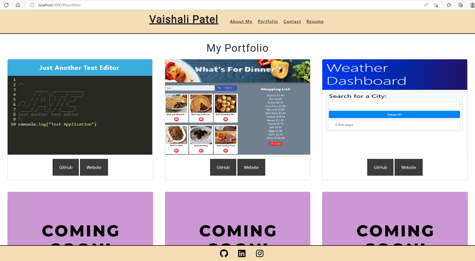 GitHub - VaishaliQA/React-Portfolio: React Portfolio
