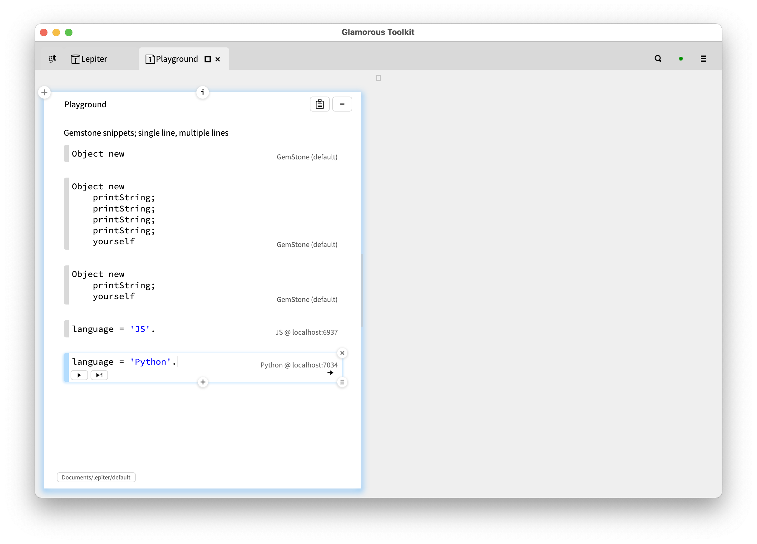 Snippet connection details label / button should always be visible · Issue #2126 · feenkcom ...
