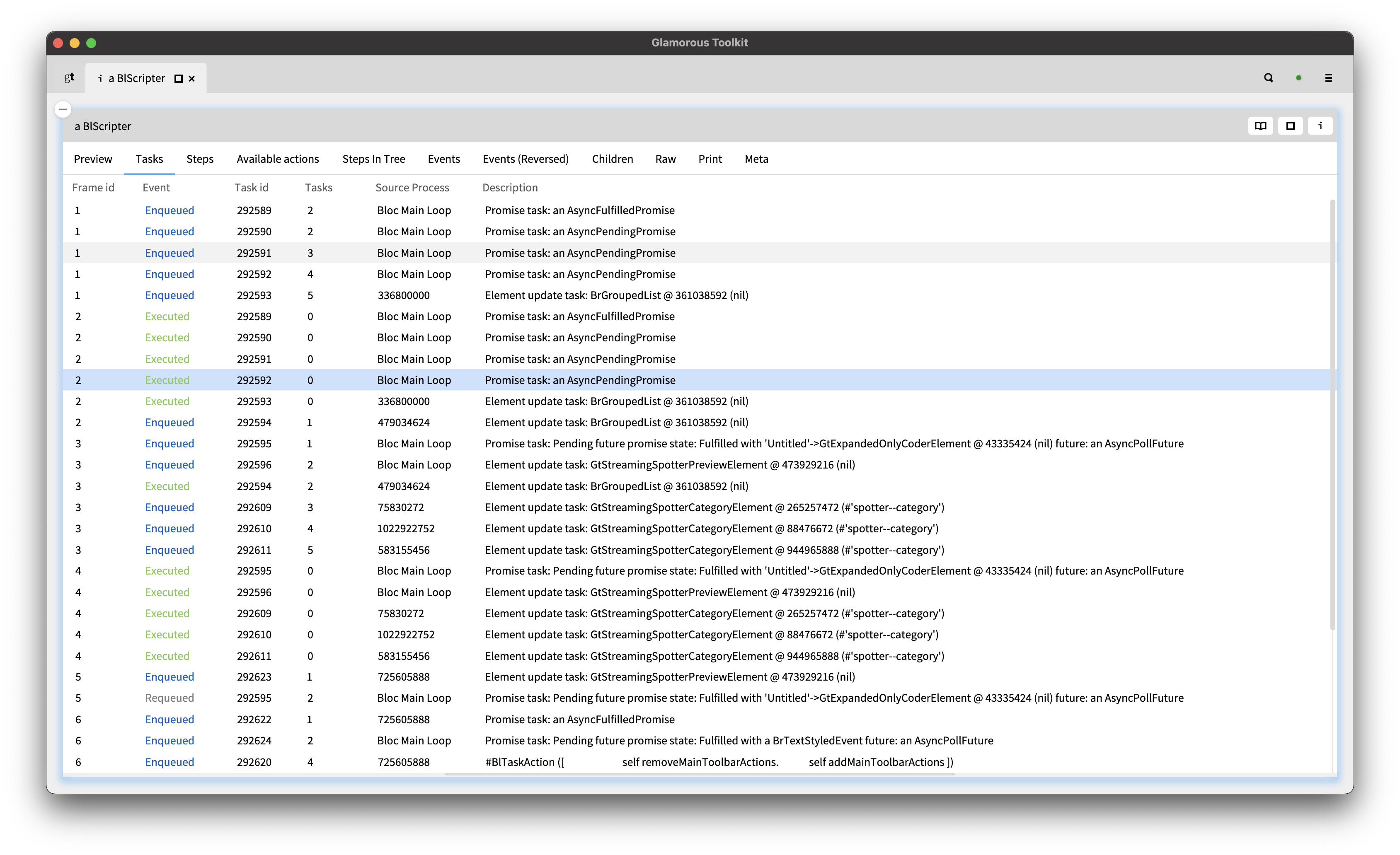 [Bloc] Tasks should keep track of a thread they come from · Issue #2932 · feenkcom/gtoolkit · GitHub