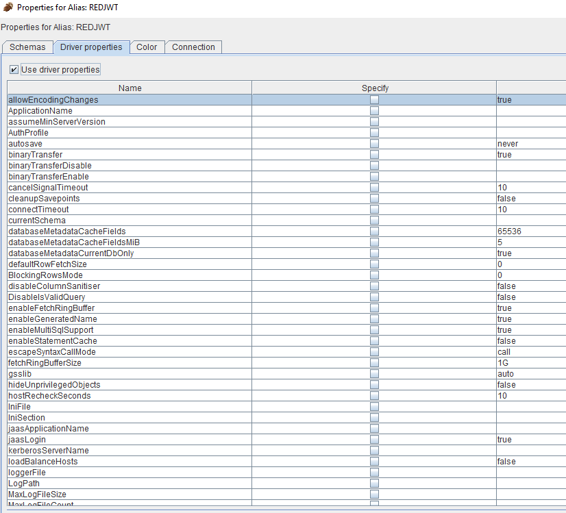 Driver Getpropertyinfo Missing New Properties Added To Redshift 2 1 X Driver · Issue 50 · Aws