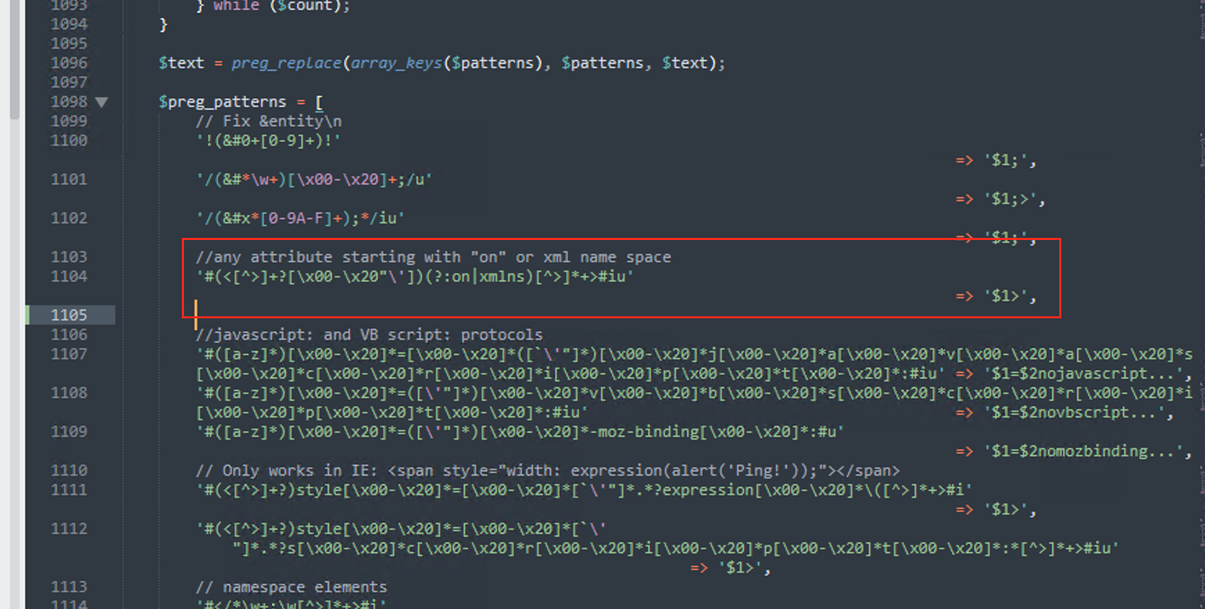 Bypass preg pattern lead to Cross-site Scripting in descript() function · Issue #2373 ...