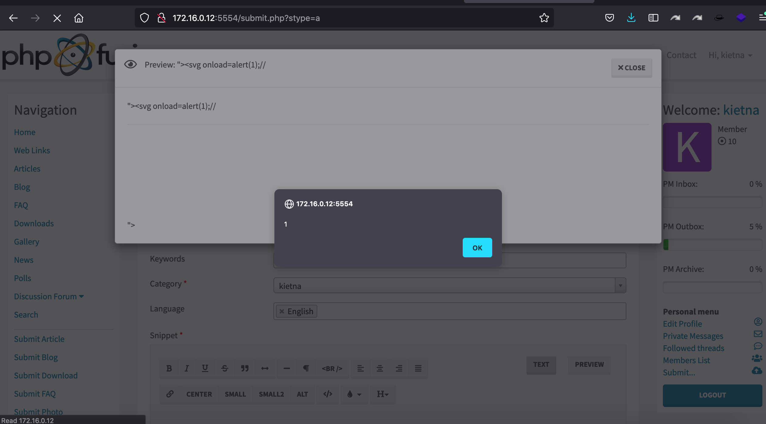 Bypass preg pattern lead to Cross-site Scripting in descript() function · Issue #2373 ...